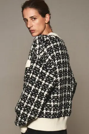 H&M Oversized Bouclé-knit Cardigan