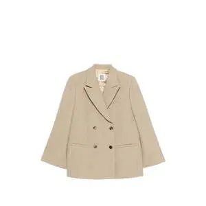 BY MALENE BIRGER Neutrals Coats Double Breasted & Peacoats - Cream
