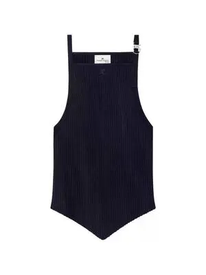COURREGES Buckle-detail Rib-knit Top