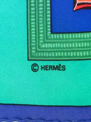 Hermès 1980-2000 Hommage A Lamtie Franco Hellenique Silk Scarf 90 Scarves - Multicolour
