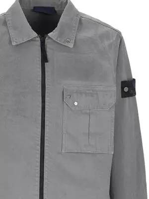 Stone Island 1200002 Corroded Reflective Light Bull Denim-tc Shirt