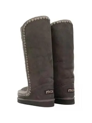 Mou Eskimo Crochet-trim Sheepskin Boots
