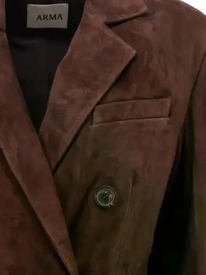 ARMA Safia Double-breasted Suede Blazer
