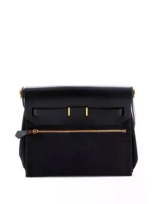 Hermès Herbag Zip Toile And Leather 20 Shoulder Bag