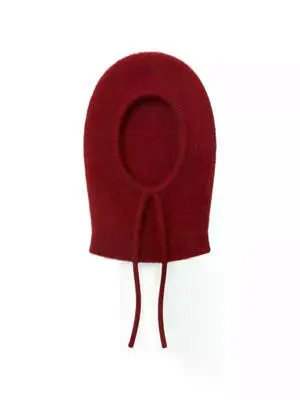 Chinti & Parker Brushed-knit Drawstring Balaclava - Red