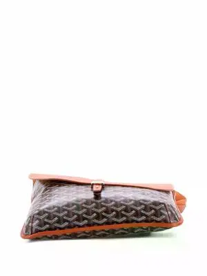 Goyard Coursier Messenger Bag Coated Canvas And Leather Crossbody Bag - Brown