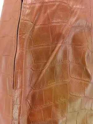 ARMA Croc-effect Leather Skirt