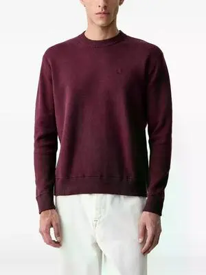 BENETTON Logo-embroidered Crew-neck Sweater - Red
