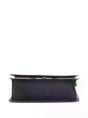 Burberry Mackford Leather And House Check Canvas Small Shoulder Bag