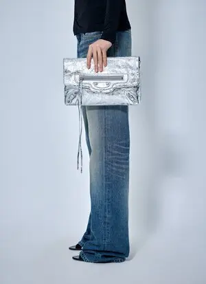 Balenciaga Le City Clutch - Silver