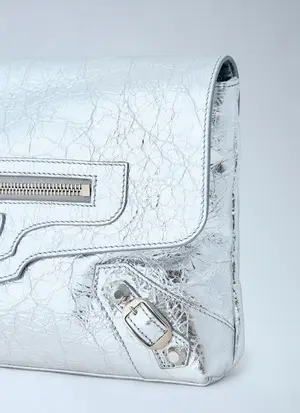 Balenciaga Le City Clutch - Silver