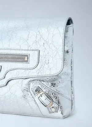 Balenciaga Le City Clutch - Silver
