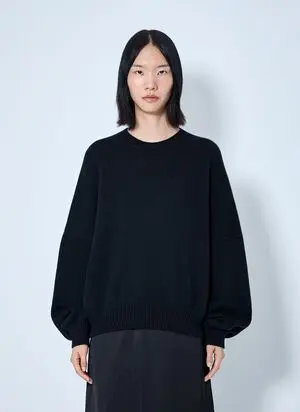 Khaite Oversized Wool-blend Sweater - Black