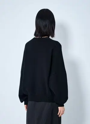 Khaite Oversized Wool-blend Sweater - Black