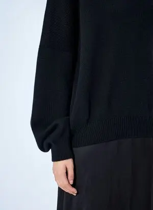 Khaite Oversized Wool-blend Sweater - Black