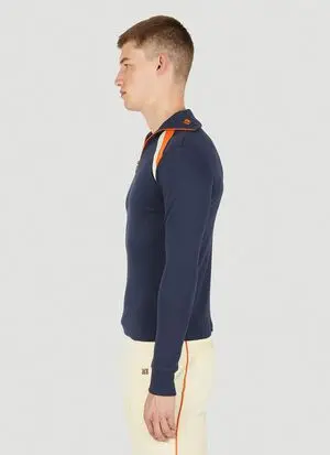WALES BONNER Jazz Half Zip Top