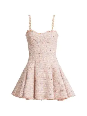 Balmain Flared Tweed Dress