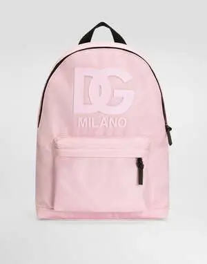 Dolce & Gabbana Nylon Backpack With Logo - Pink