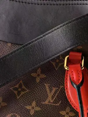 LOUIS VUITTON Tuileries Handbag Monogram Canvas With Leather Satchel - Brown