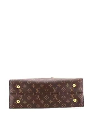 LOUIS VUITTON Tuileries Handbag Monogram Canvas With Leather Satchel - Brown