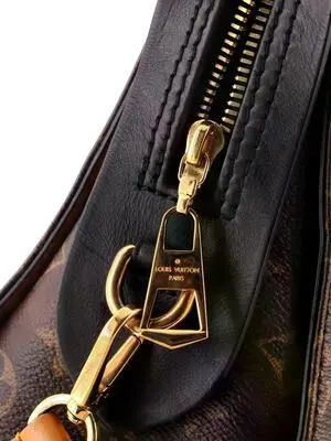 LOUIS VUITTON Tuileries Handbag Monogram Canvas With Leather Satchel - Brown