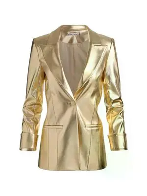 Alice + Olivia Burns Peak-lapels Blazer - Gold