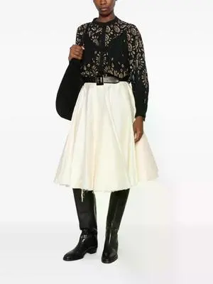 Ba&sh Brava Abstract-print Pleated Shirt