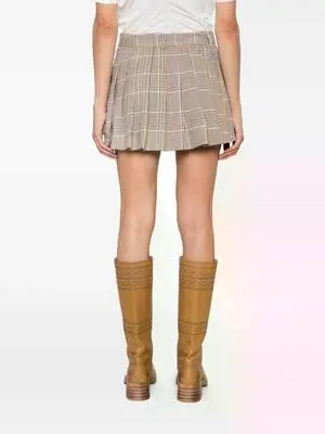 MC2 SAINT BARTH Tartan Pleated Mini Skirt