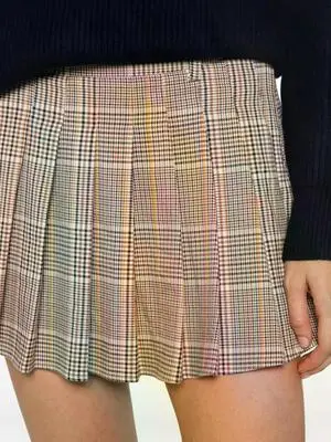 MC2 SAINT BARTH Tartan Pleated Mini Skirt