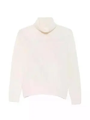 OLIVER LATTUGHI Ribbed-knit Roll-neck Sweater - Neutrals