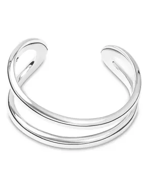 LIÉ STUDIO Maggie Openwork Cuff Bracelet Silver
