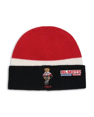 Polo Ralph Lauren Color Block Holiday Bear Beanie