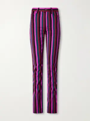 Chloé Striped Virgin Wool Mid-rise Skinny Pants