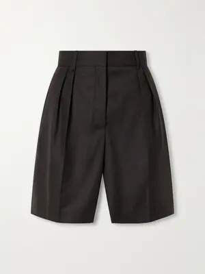 Acne Studios Rockan Pleated Wool-twill Shorts