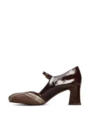 Chie Mihara Feva Patent-finish Panelled Pumps