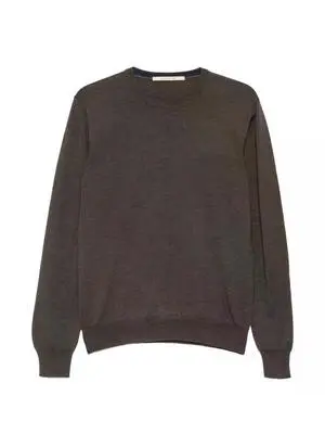 HINDUSTRIE Crew-neck Wool Sweater - Brown