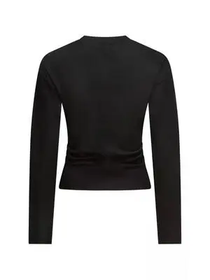 Karl Lagerfeld Gathered Long-sleeve T-shirt