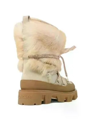 Moncler Peak Apres Faux-fur Suede Boots