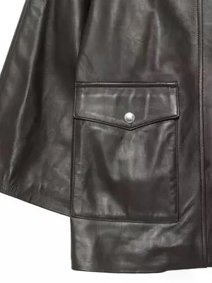 Liviana Conti Leather Raglan-sleeve Jacket