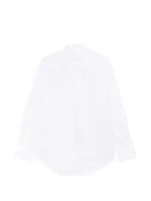 AMI Paris Logo-embossed Oversized Shirt - White