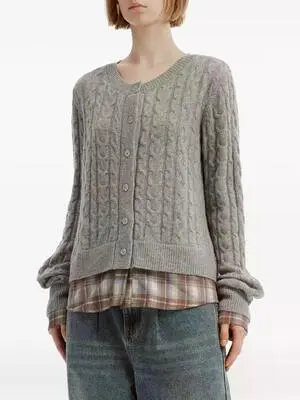 B+AB Cable-knit Layered Cardigan