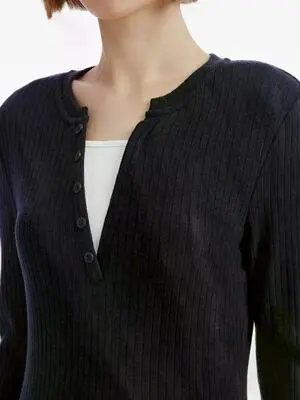 B+AB Ribbed-knit Layered T-shirt