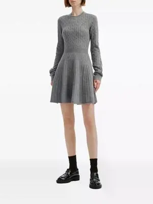 B+AB Cable-knit Pleated Dress