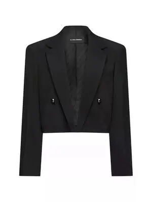 Karl Lagerfeld Cropped Double-breasted Blazer