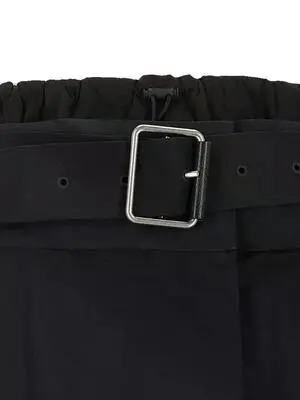 Loewe Skirt In Technical Cotton Shell - Black