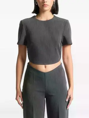 Manière De Voir Curved-hem Backless Top With Tie