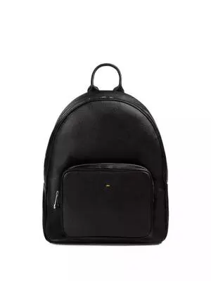 DOUCAL'S Tumbled Leather Backpack - Black