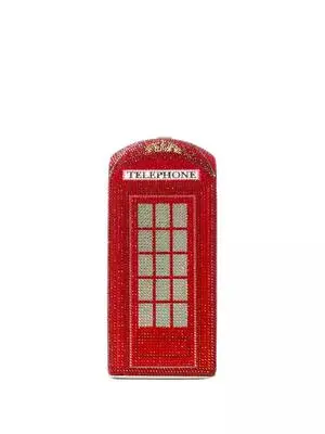 Judith Leiber Dome London Call Crystal-embellished Clutch Bag - Red
