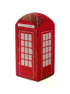 Judith Leiber Dome London Call Crystal-embellished Clutch Bag