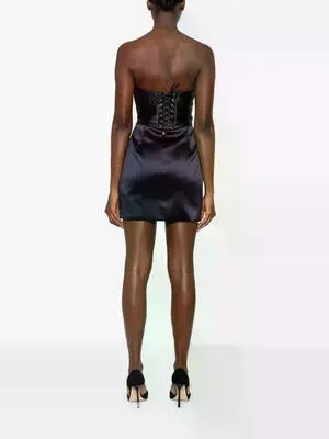 Elisabetta Franchi Lace-up Strapless Dress